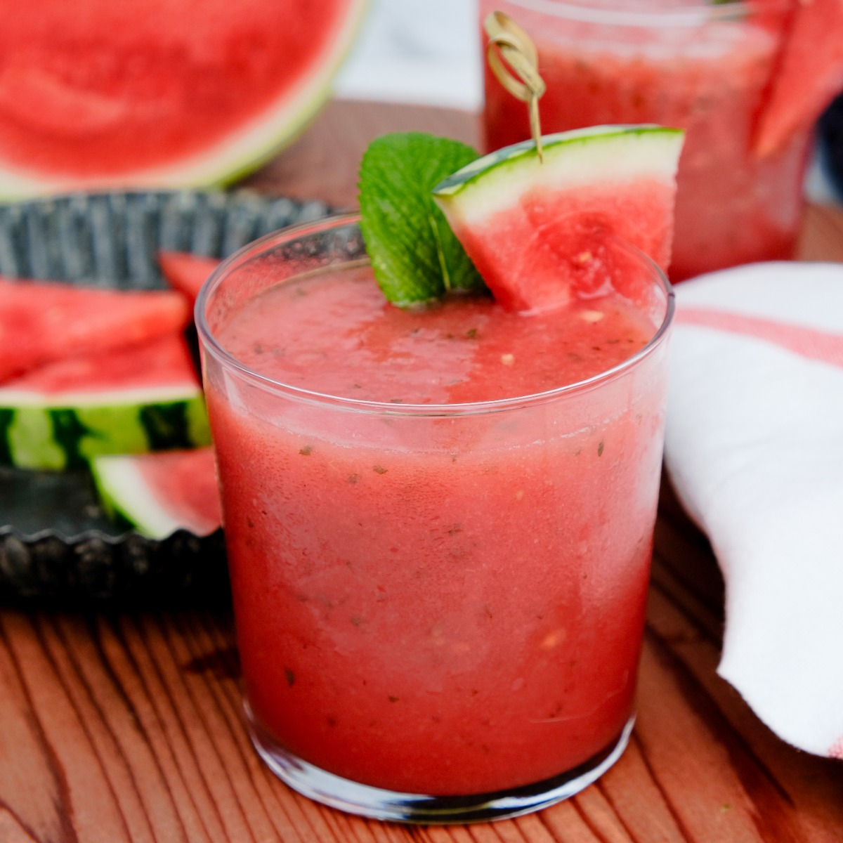 Easy Slushy Watermelon Cooler Recipe - The Foodie Affair