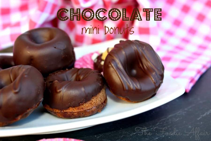 Chocolate Mini Donuts with Rocky Road Toppings | The Foodie Affair