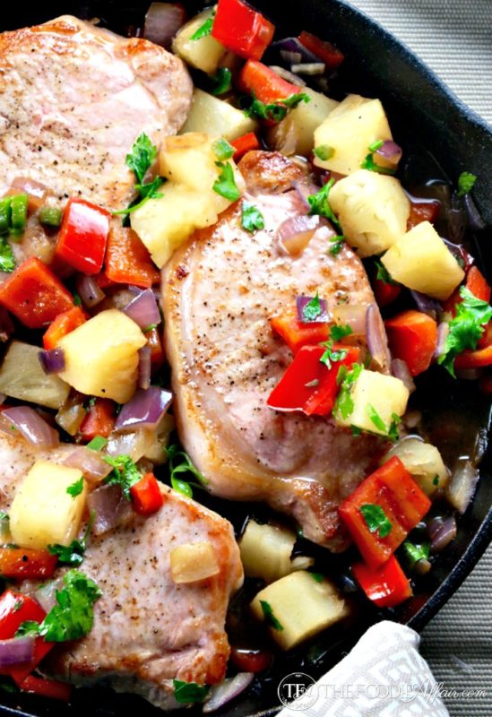 Sweet and Spicy Pork Chop Recipe - 30 Minute Meal | The Foodie Affair