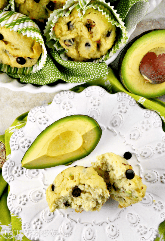 Chocolate Chip Avocado Muffins | Sweetened with Stevia