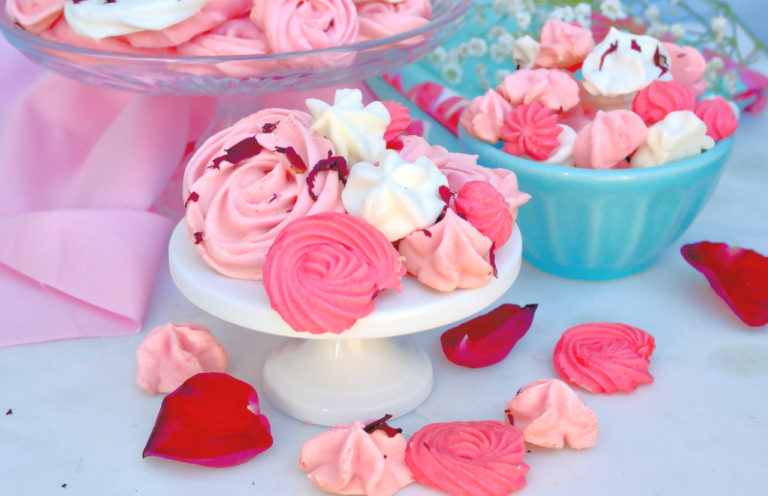 Easy Rose Meringue Cookies Recipe | The Foodie Affair