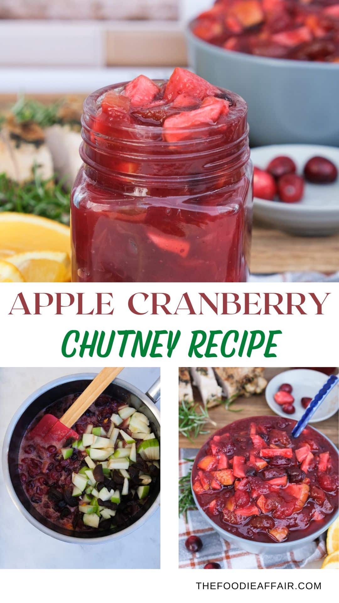 Apple Cranberry Chutney Recipe - The Foodie Affair