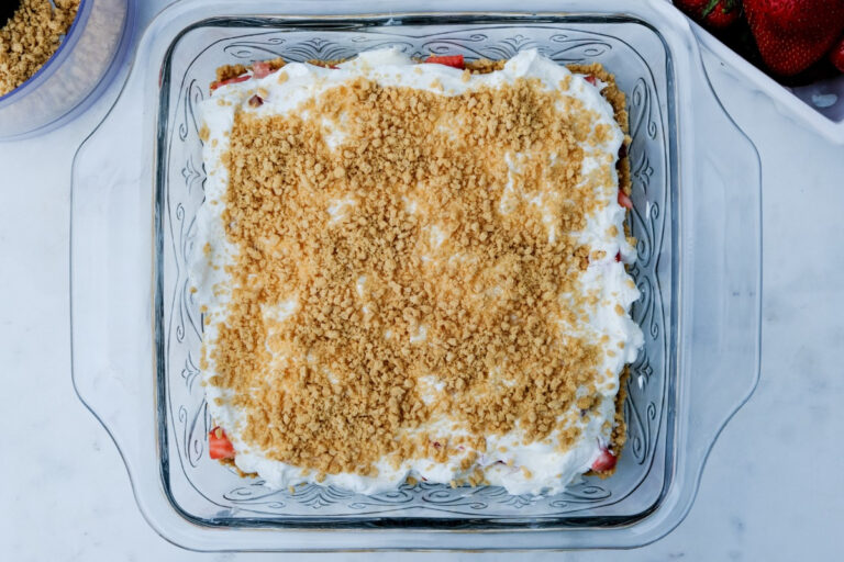 No-Bake Keto Strawberry Cream Cheese Icebox Cake - The Foodie Affair