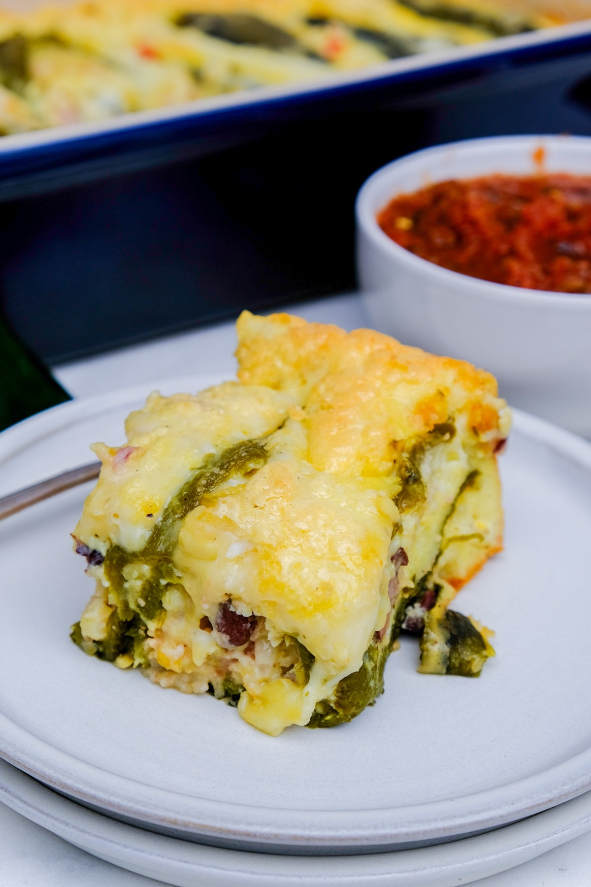 Easy Poblanos Chile Rellenos Casserole Recipe - The Foodie Affair
