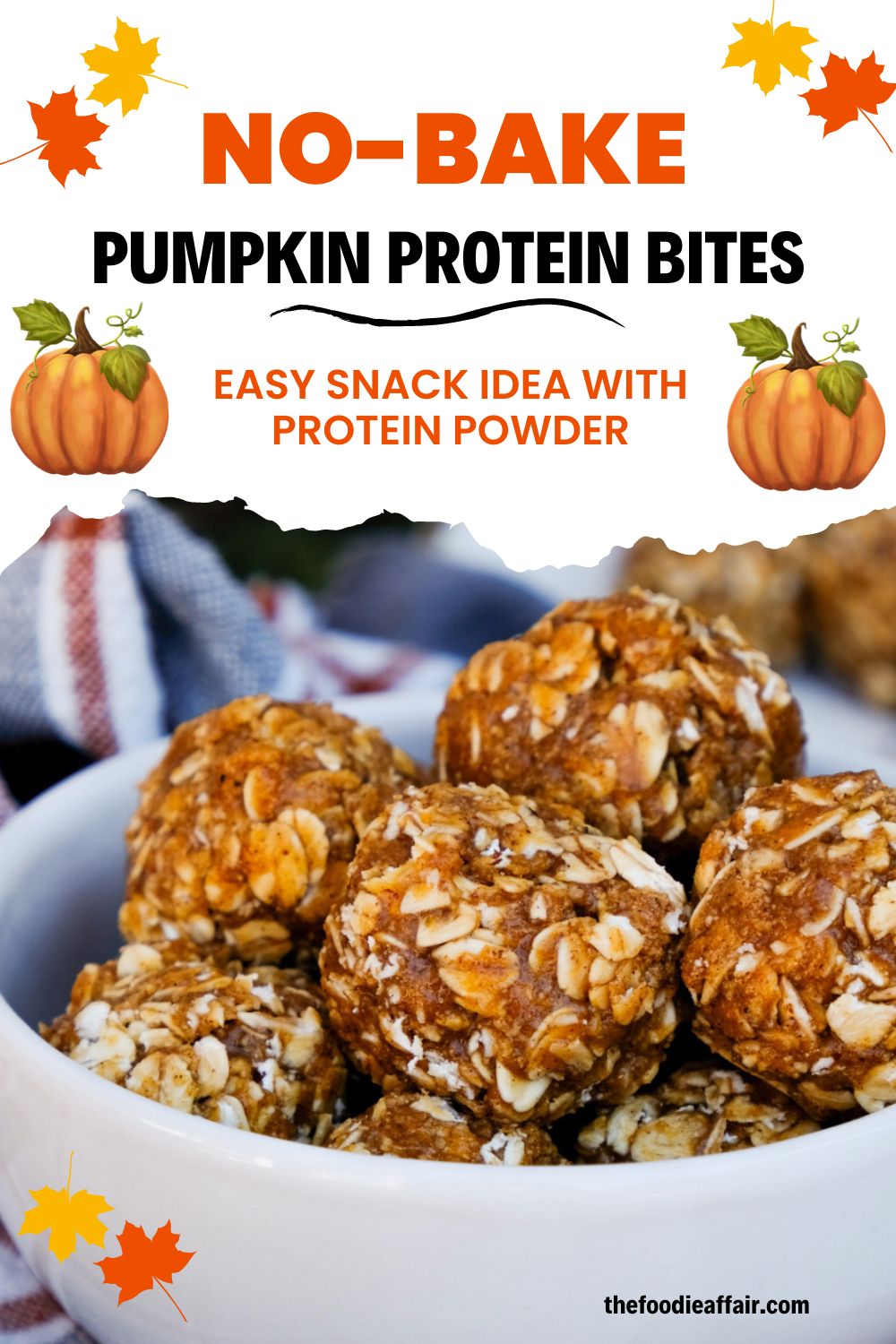 No-Bake Pumpkin Protein Bites with Fall Flavored Spices