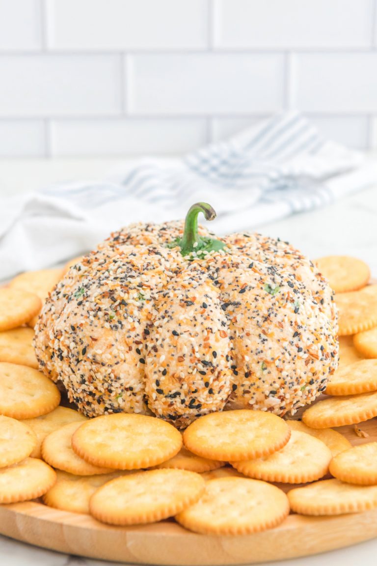 Easy Pumpkin Shaped Cheese Ball Recipe - The Foodie Affair