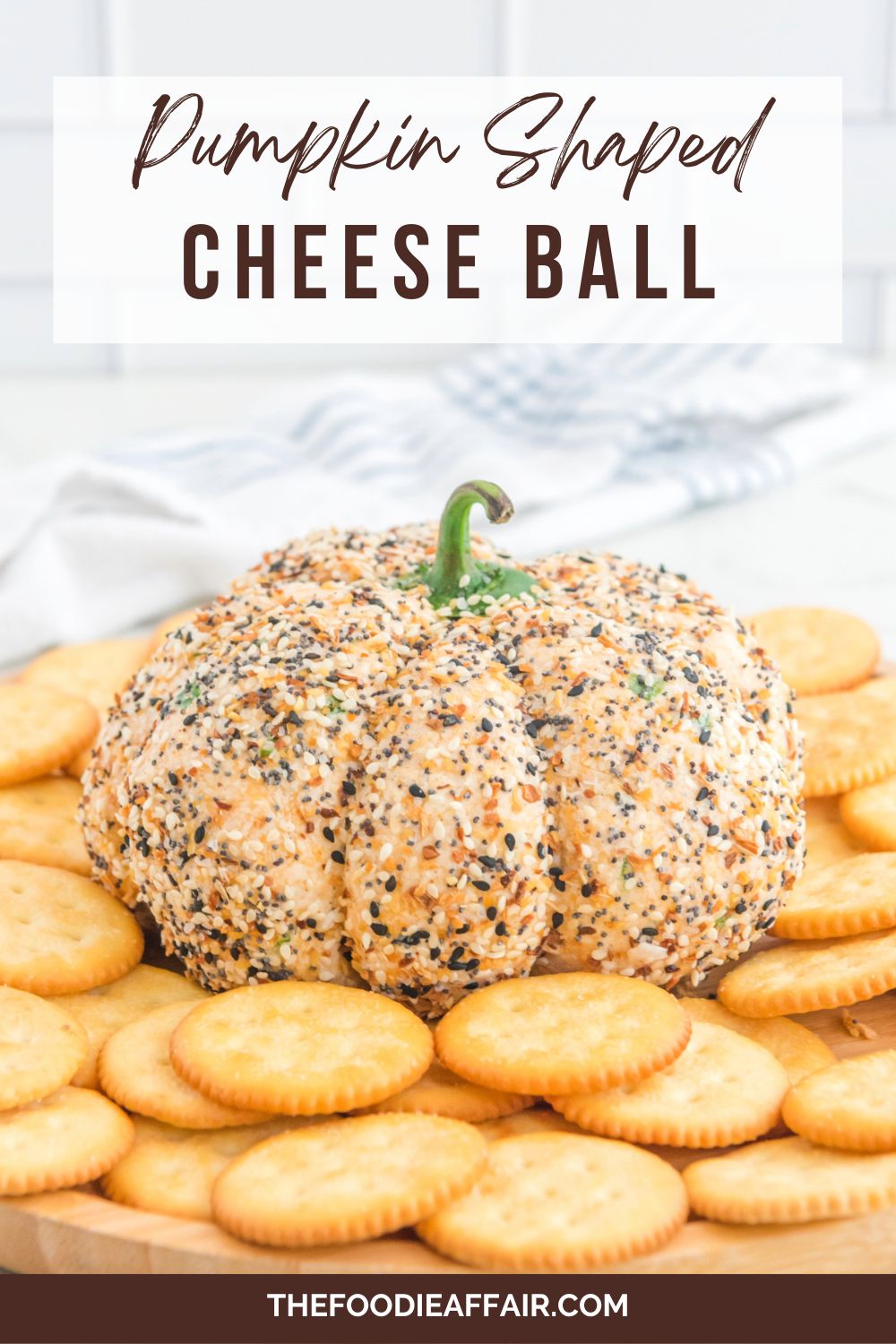 Easy Pumpkin Shaped Cheese Ball Recipe - The Foodie Affair
