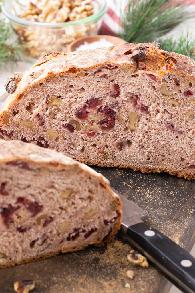 No-Knead Cranberry Walnut Bread Recipe - The Foodie Affair