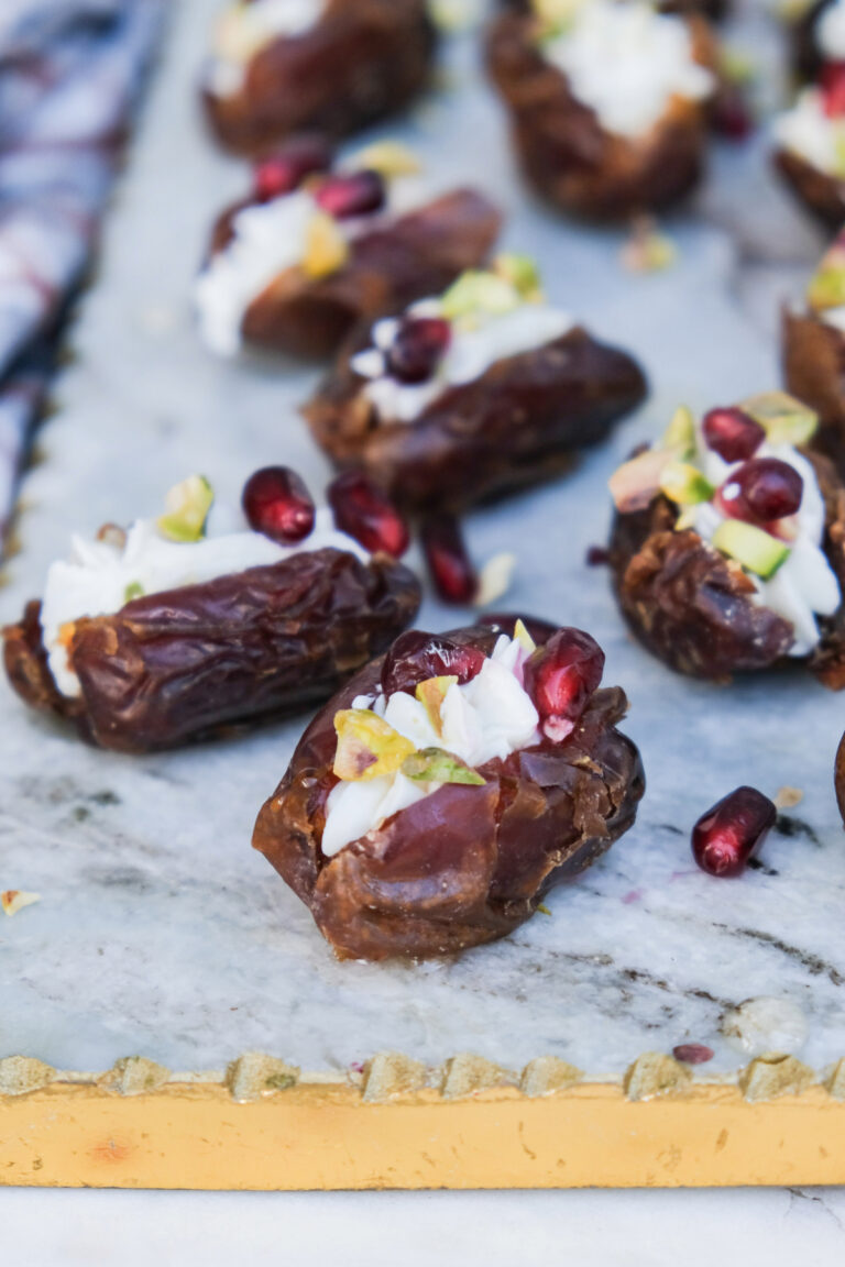 Goat Cheese Stuffed Dates with Pistachios - The Foodie Affair