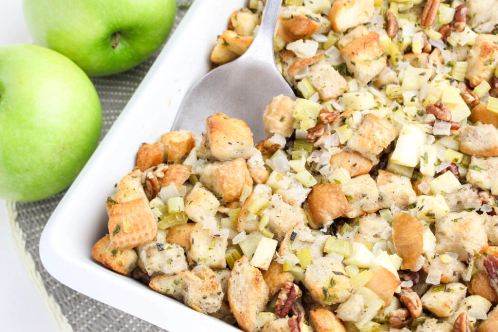 Easy Herb and Apple Stuffing Recipe - The Foodie Affair