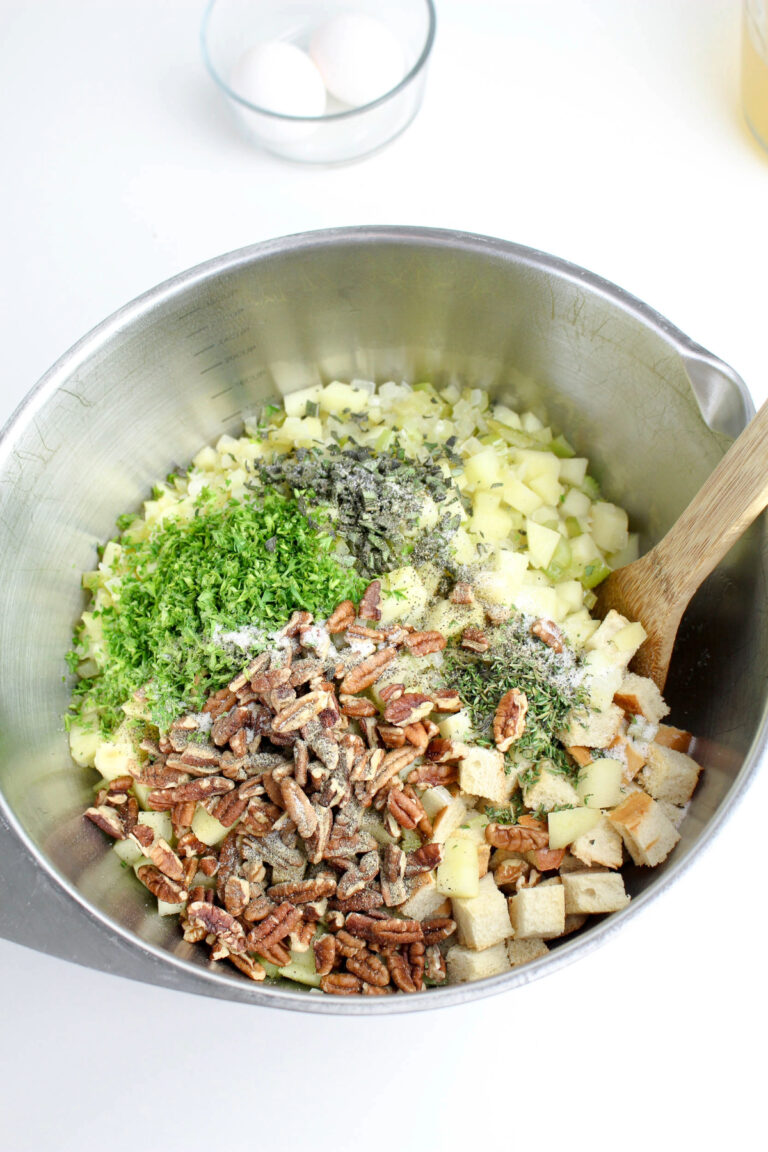 Easy Herb and Apple Stuffing Recipe - The Foodie Affair