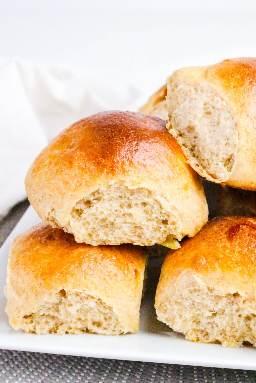 Golden Whole Wheat Dinner Rolls - The Foodie Affair