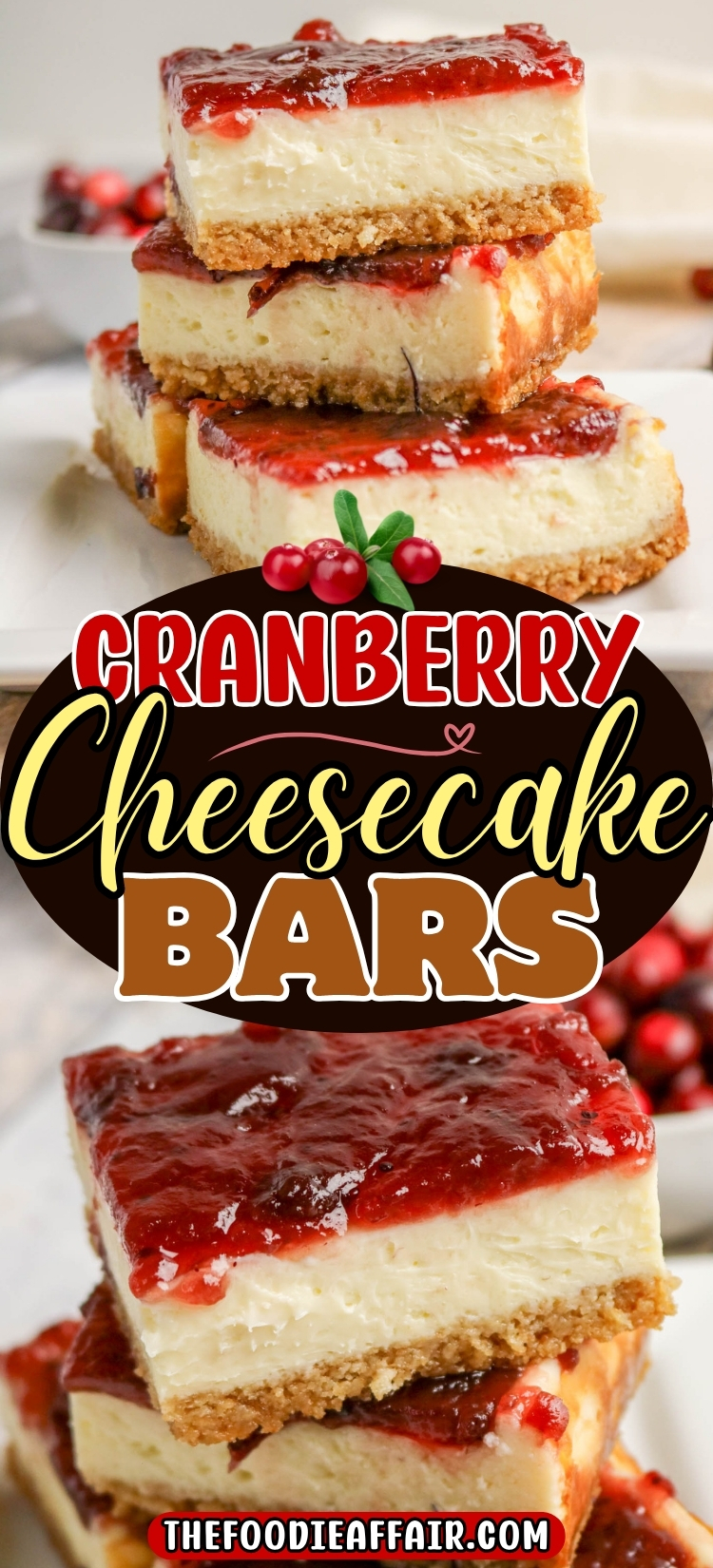 Easy Cranberry Cheesecake Bars Recipe