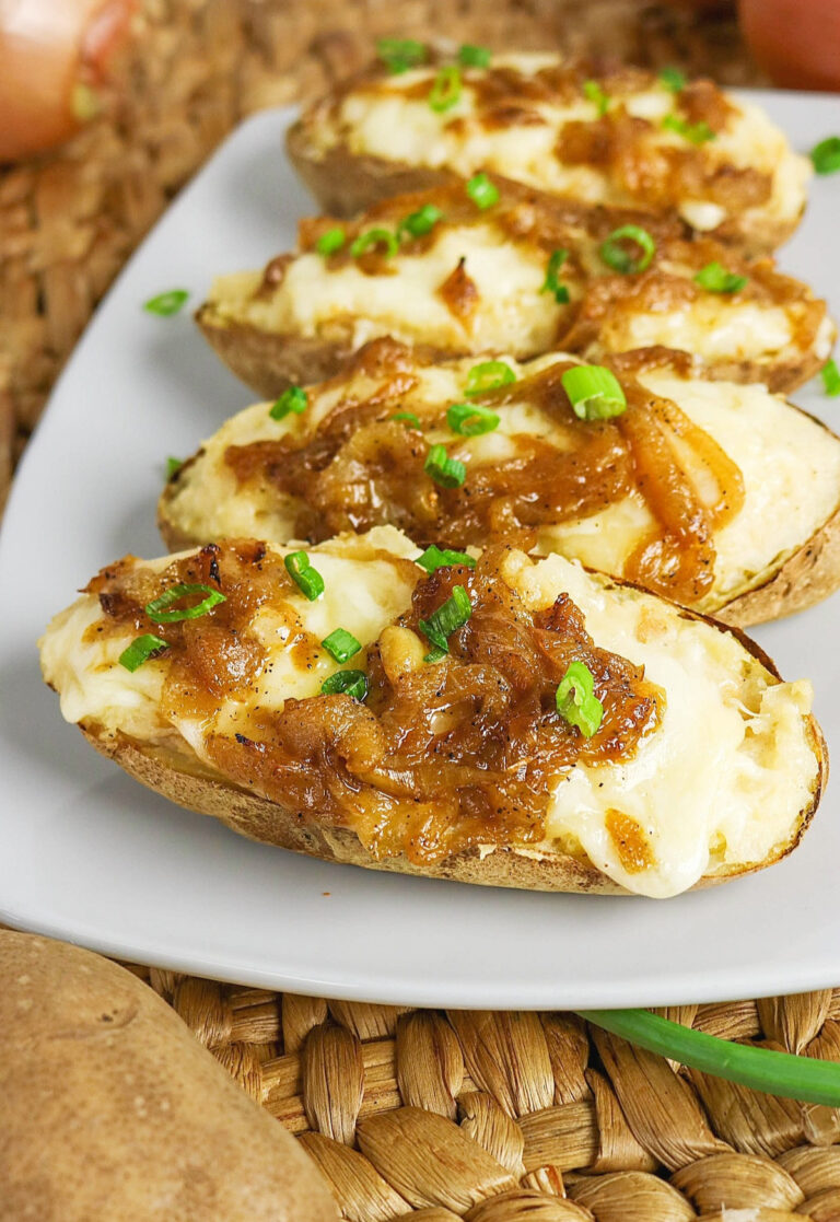 French Onion Twice Baked Potatoes - The Foodie Affair